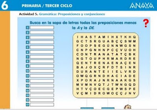 sociales y lengua: Las preposiciones y las conjunciones